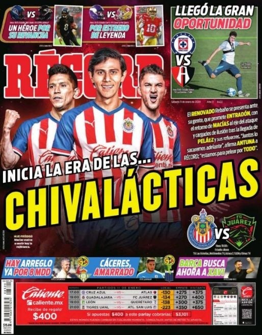 El debut de Chivas en el Clausura 2020 acapara las portadas del día ...